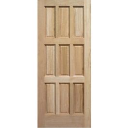 Cedrorana Door Colonial 9 Panel Hardwood 36in x 80in | H&B Hardware and ...