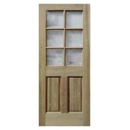 Cedrorana Door Half French 6 Lite 30in x 80in | H&B Hardware and Lumber Inc
