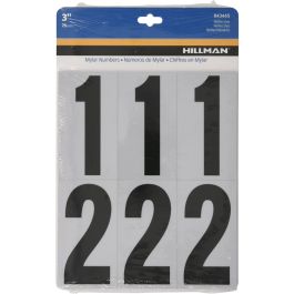 Hillman Reflective Numbers 3 in. Vinyl Self-Adhesive | H&B Hardware and ...