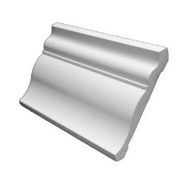 Moulding PVC Small Crown 9/16in x 3-5/8in x 16ft | H&B Hardware and ...