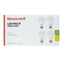 Honeywell LED Bulb 9W 3000K 4pk (HW-BA19-02-4PK-9W-3K) | H&B Hardware ...