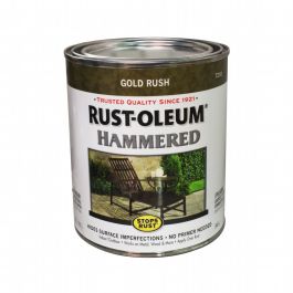 Rust-Oleum Interior/Exterior Metal Paint Gold Rush Hammered 1qt | H&B ...